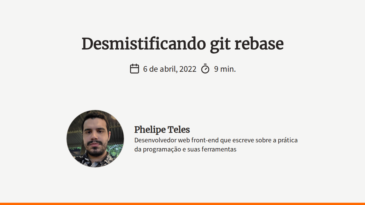 Desmistificando git rebase - Phelipe Teles | Phelipe Teles